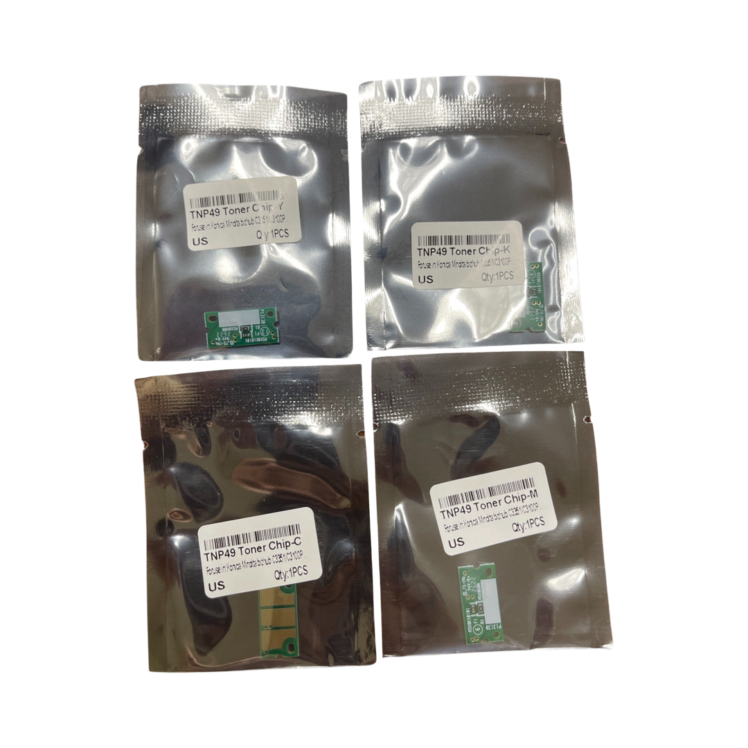 Replacement Toner Chip for Konica Minolta TNP-49 (TNP49) CMYK North Am ...