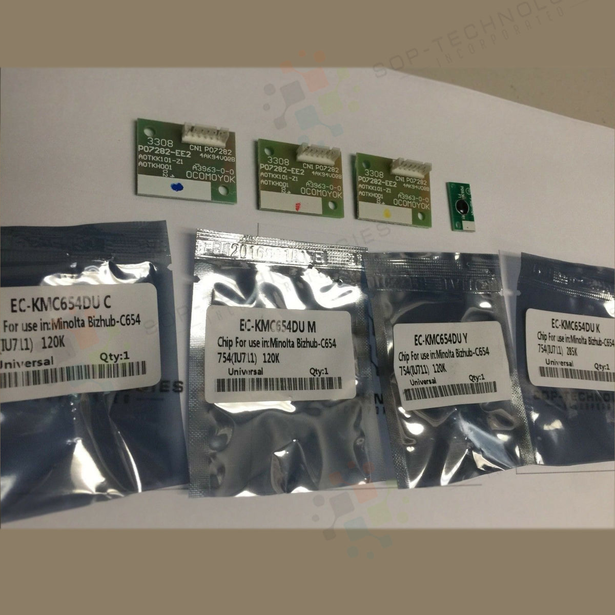 4 Replacement Drum Unit Chip Konica Minolta Bizhub C654 C654e C754 C75 ...