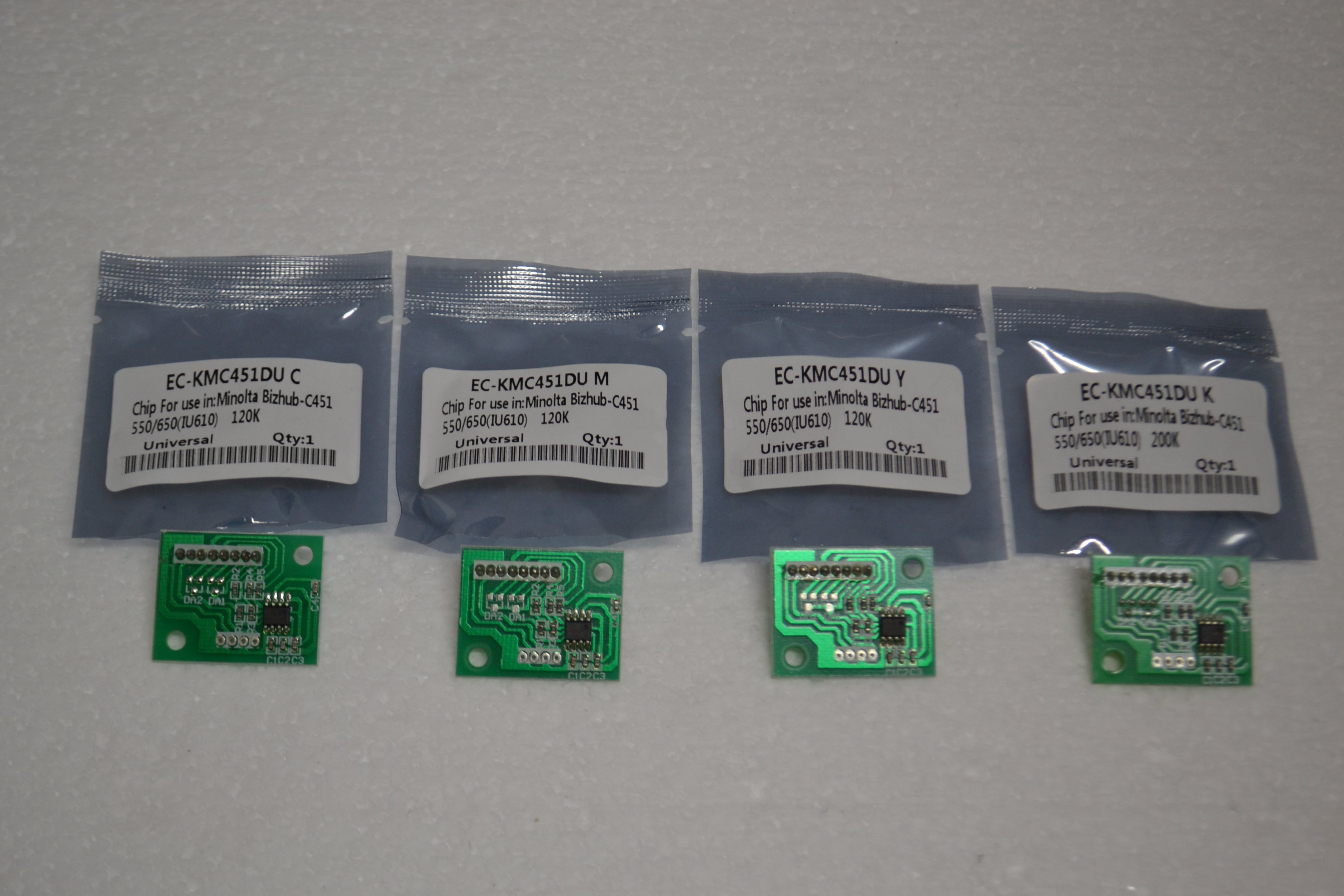 4 x Drum Reset Chip(CMYK) Konica Minolta Bizhub C451 550 650 (IU-610 ...